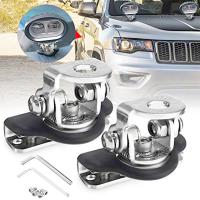 China 2pcs/set Stainless Steel Hood Light Clip Off Road SUV Boat Truck 4X4 Car Accessories Work Light Mounting Bracket Kit for sale