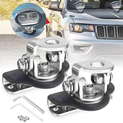 China 2pcs/set Stainless Steel Hood Light Clip Off Road SUV Boat Truck 4X4 Car Accessories Work Light Mounting Bracket Kit for sale