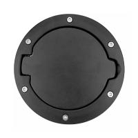 China Aluminum Gas Cap Cover ABS Base Fits 2007-2018 Jeep Wrangler JK and Unlimited for sale