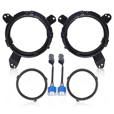 China JK JL 7-Inch Headlight Plus Mounting Bracket for 2018-2021 Jeep Wrangler Conversion Ring Bucket Base 4 Piece for sale