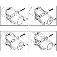 China Universal Round Bull Bar X-Fixture Headlight Mounting Bracket for Off-Road Spotlight Holding LED Light Bar 2-3 in for sale