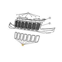 China FARPREEY 68109865AA Front Center Grille Frame ABS Electroplated Grille for 2011 - 2017 Jeep Compass Patriot for sale