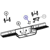China Rear Bumper Spare Tire Winch Cover Trailer Hole Cover for 2019-2023 RAM 1500 DT Black Plastic 68299112AC for sale