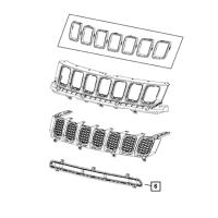 China FARPREEY 5UT11RXFAC Front Bumper Lower Grille, Suitable for 2017-2021 Jeep Compass for sale