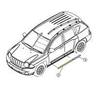 China FARPREEY 5182563AB 5182562AB Left and Right Side Door Stickers, Front Door Trim Strips, Suitable for 2011-2017 Jeep Compass for sale
