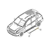China FARPREEY 5182577AB 5182576AB Left and Right Door Stickers Rear Door Trim Strips Suitable for 2011-2017 Jeep Compass for sale