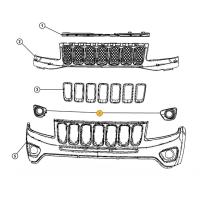 China FARPREEY 68109871AA 68109870AA Left and Right Fog Light Bezels for Jeep Compass 2011-2017 for sale