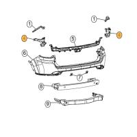 China FARPREEY 68244465AA 68244464AA Left and Right Rear Bumper Mounting Brackets Suitable for 2017-2023 Jeep Compass for sale