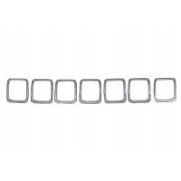 China FAPREEY 68405259AA 7-Piece ABS Chrome Grille Trim Kit for 2017-2021 Jeep Compass for sale