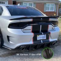 China For 2015-21 Dodge Charger SRT HELLCAT R/T Scat Pack Genuine Carbon Fiber Rear Bumper Diffuser Lip Spoiler Glossy Black Carbon F for sale