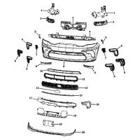 China FARPREEY Left and Right 68411419AC 68411418AC Plastic Bracket Front Bumper Cover Side Bracket for Dodge Durango 2014-2025 for sale