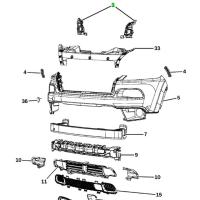 China FARPREEY Left Right 68210065AD 68210064AD Bumper Bracket for 2014-2018 JEEP Cherokee for sale