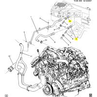 China FARPREEY 15055342 15055343 800-414 Water Inlet Hose Tee Connector Suitable for 2000-2014 Cadillac Chevrolet Hummer for sale