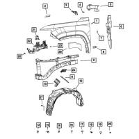 China FARPREEY 68458297AB 68458296AB Front Bumper Small Bracket for 2022-2025 Jeep Grand Wagoneer for sale