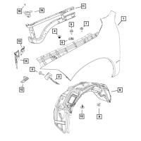 China FARPREEY 68148311AC 68148310AC Right Side Left Side Front Fender Liner for 2013-2018 Dodge RAM 2500 3500 for sale