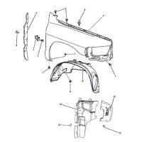 China FARPREEY 55275835AI 55275834AI Right Side Left Side Front Fender Liner for 2003-2009 Ram 1500 Ram 2500 Ram 3500 for sale