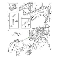 China FARPREEY 5303866AE 5303867AE Right Side Left Side Front Fender Liner for 2008 Dodge Caliber for sale