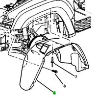 China FARPREEY 55156621AA 55156620AA Right Left  Front Fender LINER for 2005-2007 JEEP Grand Cherokee for sale