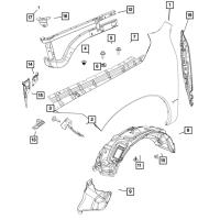 China FARPREEY 55112807AA 55112806AA Right Side Left Side Front Fender Liner for 2015-2023 RAM 1500 Laramie for sale