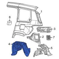 China FARPREEY 68376707AF 68376706AF Right Left Rear Fender Liner for 2021-2023  JEEP Grand Cherokee for sale