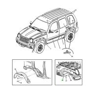 China FARPREEY 55360145AG 55360144AG 55156791AD  55156790AD  Right Left Front Fender LINER for 2006-2007 JEEP Liberty for sale