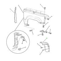 China FARPREEY 55295593 55295592 Right Left Front Fender LINER for 1997-1998 JEEP Grand Cherokee for sale