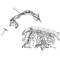 China FARPREEY 55157117AI 55157116AI Right Left Front Fender LINER for 2007-2018 JEEP Wrangler for sale