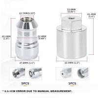 China Wheel Lock Lug Nut Kit with Key 82215711 Replacement for 2018-2023Jeep Wrangler JL Gladiator JT Brand FARPREEY for sale