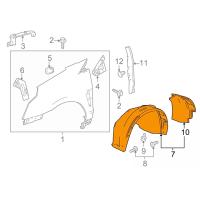 China Front and Rear Fender Liners Left and Right  for 2010-2023 Cadillac SRX XTS ATSL XT5 CT6 ESCALADE Brand FARPREEY for sale