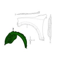 China Front Fender Liner Right Side Left Side 68504093AA 68504092AA for 2021-2023 DODGE Durango Brand FARPREEY for sale