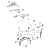 China Front Fender Liner Right Side Left Side 68477157AB 68477156AB 68223873AI 68223872AIFor 2017-2023 DODGE Charger Brand FARPREEY for sale