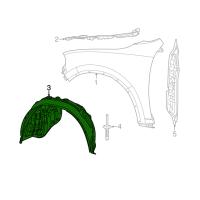 China Front Fender Liner Right Side Left Side 68309299AE 68309298AE for 2018-2020 DODGE Durango Brand FARPREEY for sale