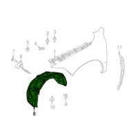 China Front Fender Liner Right Left 68110687AD 68110686AE 55277442AH 55277443AB for 2011-2023 DODGE Ram 1500 Brand FARPREEY for sale