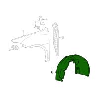 China Front Fender Liner Right Side Left Side 68082835AC 68082834AC for 2013-2016 DODGE Dart Brand FARPREEY for sale