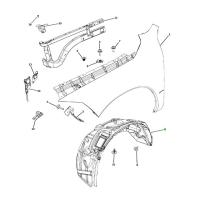 China Front Fender Liner Right Side Left Side 55372889AG 55372888AG for 2010-2013 Ram 1500 Ram 2500 Ram 3500 Brand FARPREEY for sale