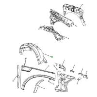 China Front Fender Liner Right Side Left Side 55157171AD 55157170AD for 2007-2011 DODGE Nitro Brand FARPREEY for sale