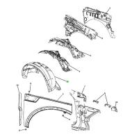 China Front Fender LINER Right Left 55157411AD 55157410AD for 2009-2012 JEEP Liberty Brand FARPREEY for sale