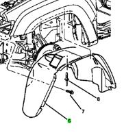 China Front Fender LINER Right Left 55079097AA 55079096AA for 2008-2010 JEEP Grand Cherokee Brand FARPREEY for sale