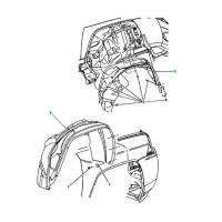 China Fender Liner SHIELD Splash Front Right Left 5303871AG 5303870AG for 2008-2009 JEEP Compass Patriot Brand FARPREEY for sale