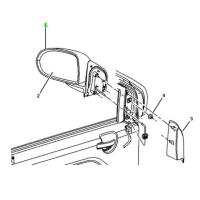 China MIRROR. Outside Rearview Left and Right 5155463AK 5155462AK for 2007-2015 JEEP Compass Patriot Brand FARPREEY for sale