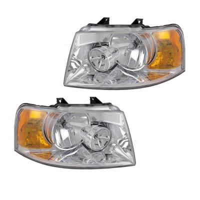 China Automotive Lighting System for 2003-2006 Ford Expedition Chrome Housing Amber Side Bumper Headlight Lamp 6L1Z13008AA for sale