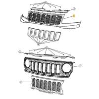 China FARPREEY 68109866AA Front Center Grille Frame Plastic Black Grille for Jeep Compass 2011-2017 for sale
