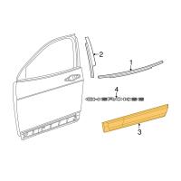 China Fits 2014-2023 Jeep CHEROKEE Front Door Trim  Door Edge Strip Left Right 6VX68RXFAC 6VX67RXFAC 1YW33RXFAB 1YW32RXFAB for sale