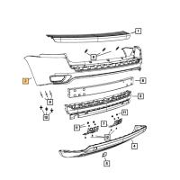China FARPREEY 68109898AC Rear Upper Bumper for 2011-2017 Jeep Compass for sale