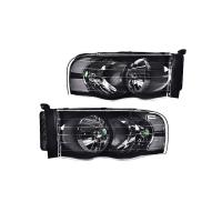 China Fit for 2002-2005 Dodge Ram 1500 2500 3500 Clear/black Headlights55077121AF 55077120AF  Left Right for sale
