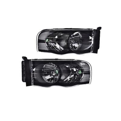 China Fit for 2002-2005 Dodge Ram 1500 2500 3500 Clear/black Headlights55077121AF 55077120AF  Left Right for sale
