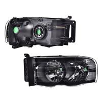 China Fit for 2002-2005 Dodge Ram 1500 2500 3500 Clear/black Headlights55077121AF 55077120AF  Left Right for sale