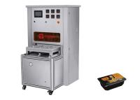 China MAP Rectangle Tray Sealing Machine Semi Automatic Food Packaging Thali Packing Machine for sale
