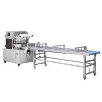 China 4KW Continuous Automatic Vacuum Food Tray Sealer Machine In MAP Plastic Tray packing Equipment for sale