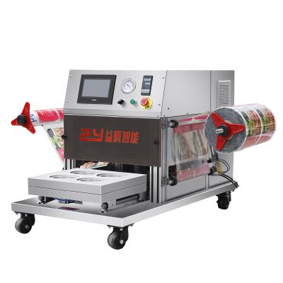 China 3kw Nitrogen Filling Accurate Food Thali Packing Machine Bowl Sealer Machine For Food Packaging for sale